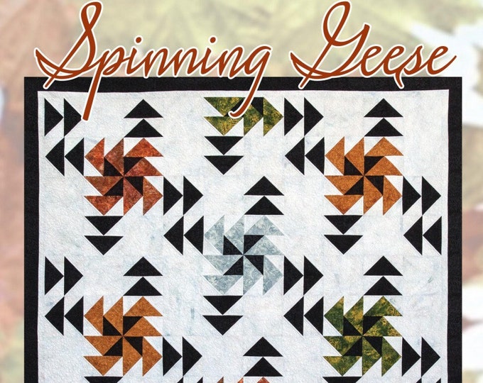 Spinning Geese Quilt Pattern, CMD82, Yardage Friendly, Flying Geese Lap ...