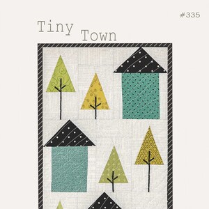 Tiny Town Quilt Pattern, Suzn Quilts SUZ335, Yardage Friendly Trees Houses Mini Wall Quilt ...