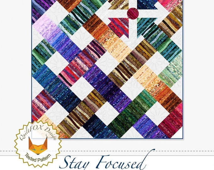 LAST CALL - Stay Focused Quilt Pattern, QFOX214, Ombre Weave Quilt ...