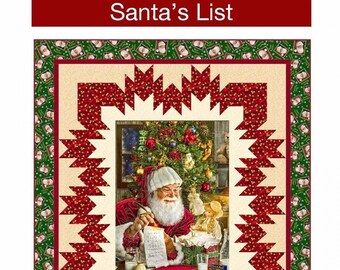 Santa Stars Panel Frame Quilt Pattern, Pine Tree Country Quilts PT1890 ...