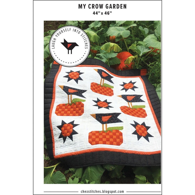 My Crow Garden Quilt Pattern LYS117 Pumpkins and Crows | Etsy