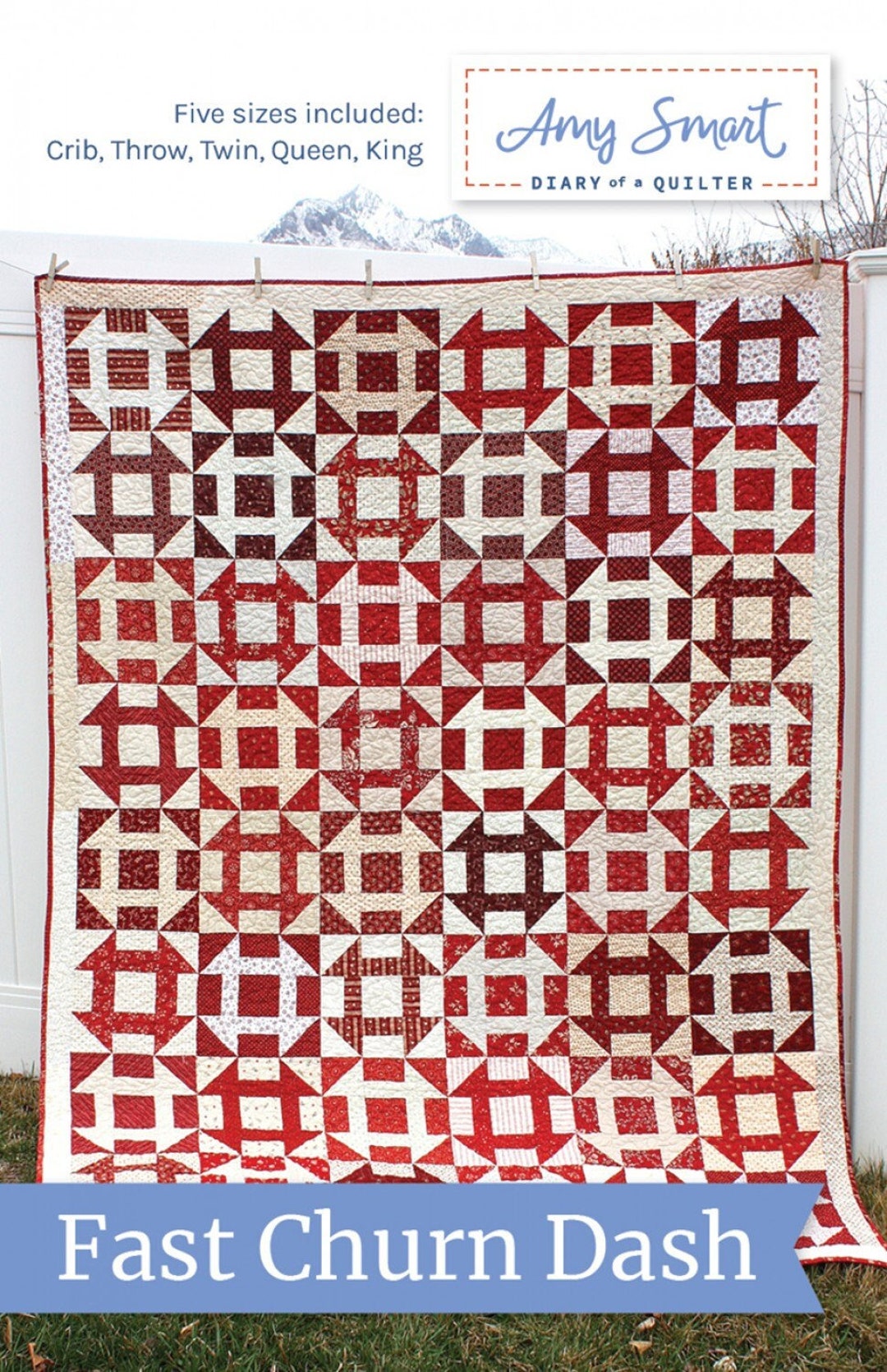Fast Churn Dash Quilt Pattern, DQ2301, Fat Quarter FQ Scrap Friendly ...