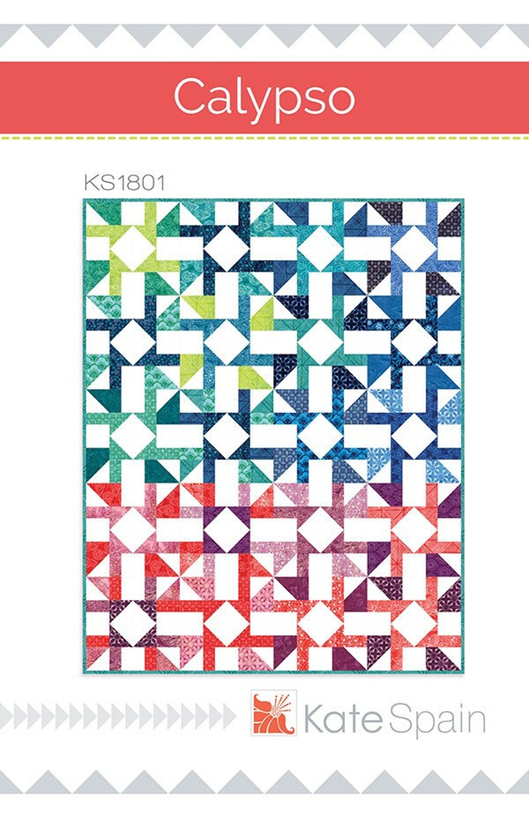 LAST CALL Calypso Quilt Pattern, Kate Spain KS1801, 34 Fat Eighths F8 ...