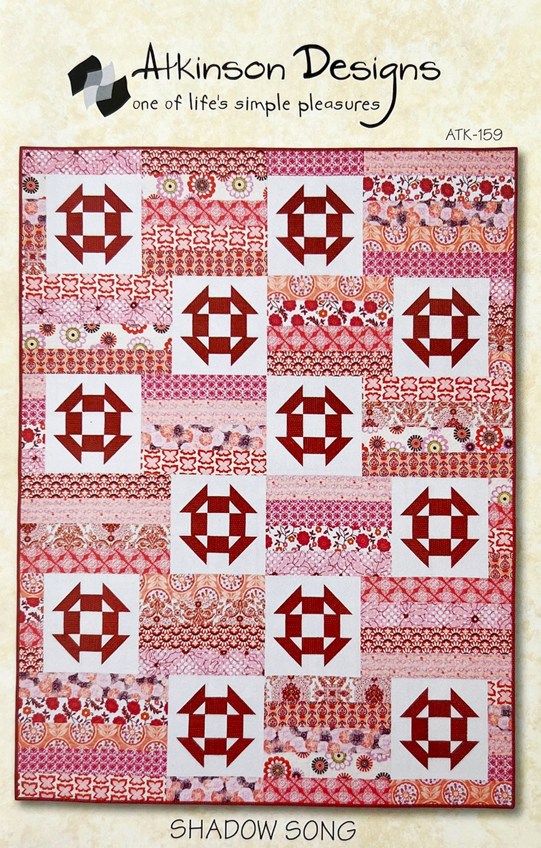 LAST CALL Shadow Song Quilt Pattern, Atkinson Designs ATK159, FQ Fat ...