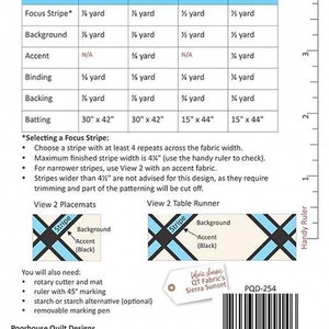 Table Crossings Quilt Pattern, Poor House Quilt Designs PQD-254, Place ...