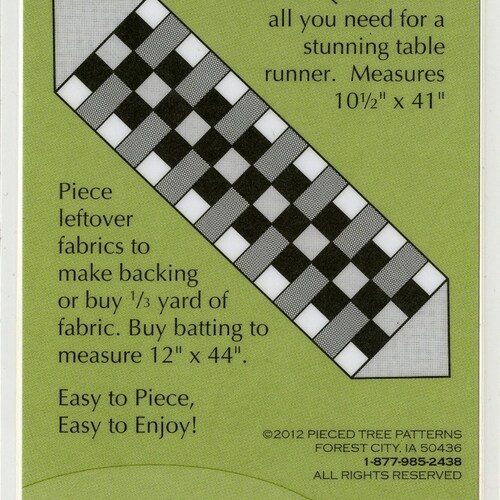 Diagonal Table Runner Pattern - Etsy