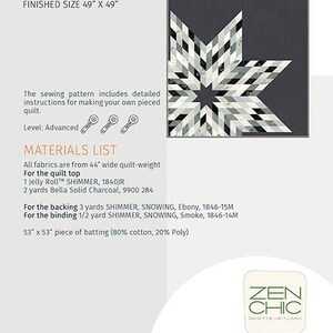 Mega Star Quilt Pattern, Zen Chic MSQP, Modern Lone Star Wall Quilt ...