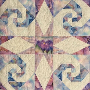 Tranquility Quilt Pattern, Quilted Garden Designs QGD194, Storm at Sea ...