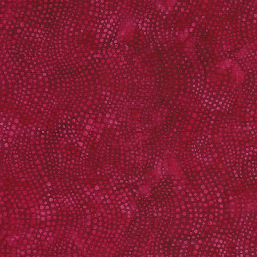 Americana - Dot Stripe Cherry Red Batik Fabric, Island Batik 122142370 ...