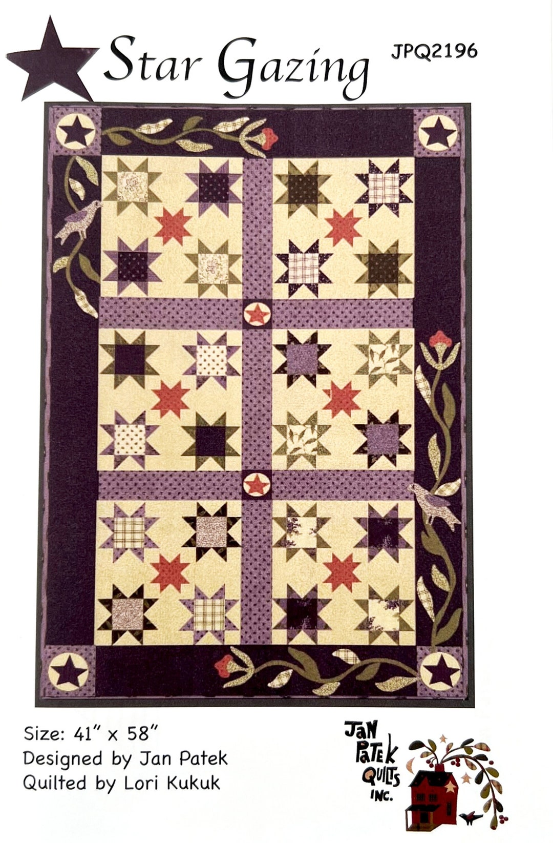 LAST CALL Star Gazing Quilt Pattern, Jan Patek Quilts JPQ-2196, Layer ...