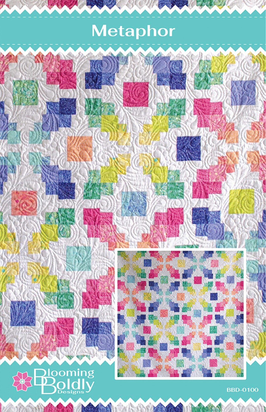 Metaphor Quilt Pattern, Blooming Boldly P006-METAPHOR, Yardage Friendly ...