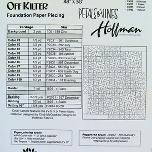 Off Kilter FPP Quilt Pattern, Cindi Mccracken Designs CMD92, Foundation ...