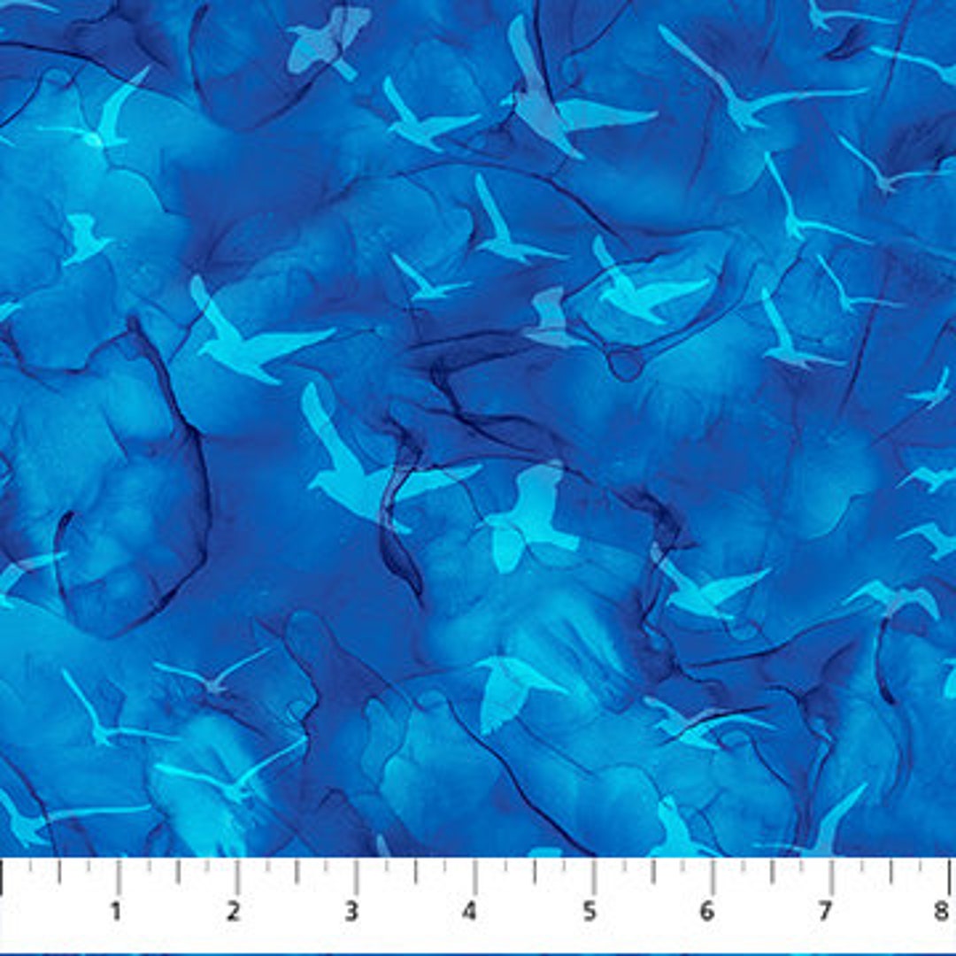 Dark Blue Bird Fabric, Northcott Patriot DP25546-46, USA Patriotic ...