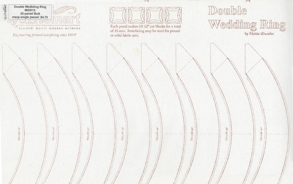 Quiltsmart Double Wedding Ring Pattern