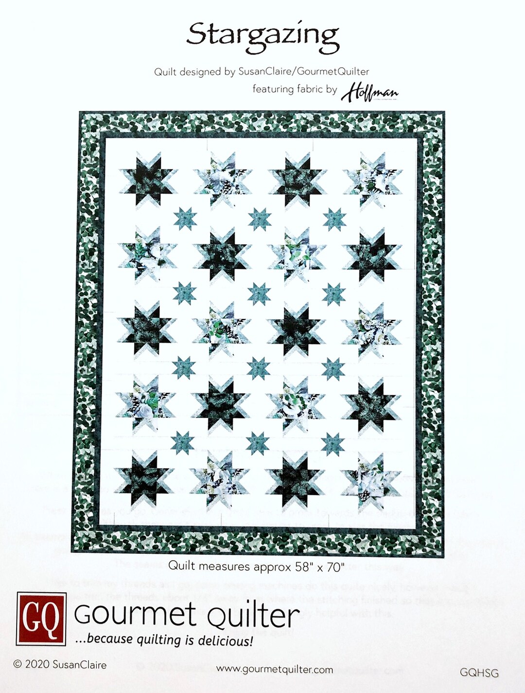 LAST CALL Stargazing Quilt Pattern, GQHSG, Modern Star Throw Quilt, Patterns for Yardage ...