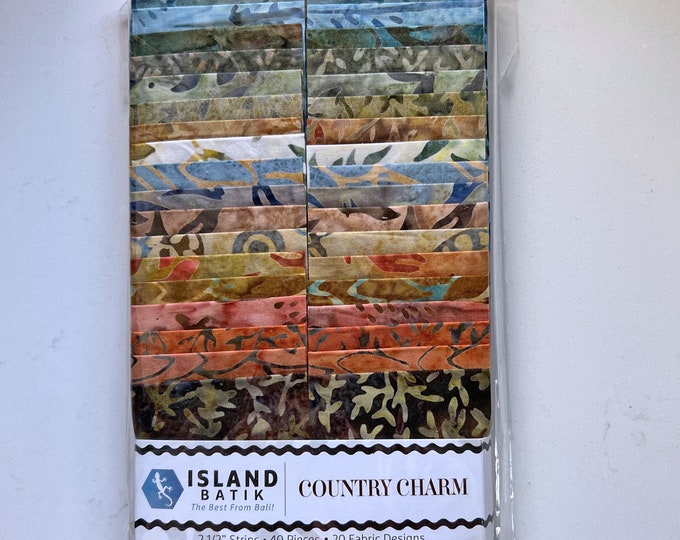 Island Batik Country Charm Strip Pack, Batik Jelly Roll, 2.5 Inch ...