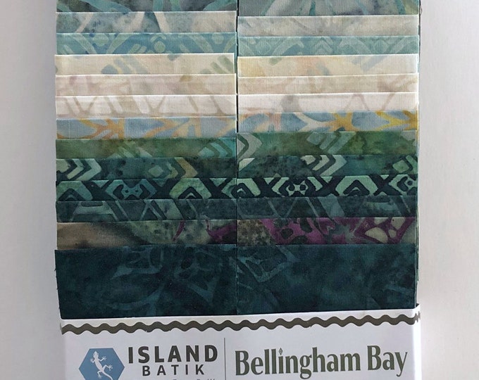 Island Batik Bellingham Bay Strip Pack, Batik Jelly Roll, 2.5" Inch ...
