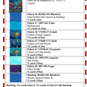 Stars Surround Quilt Pattern, the Fabric Addict SS23, Yardage Panel ...