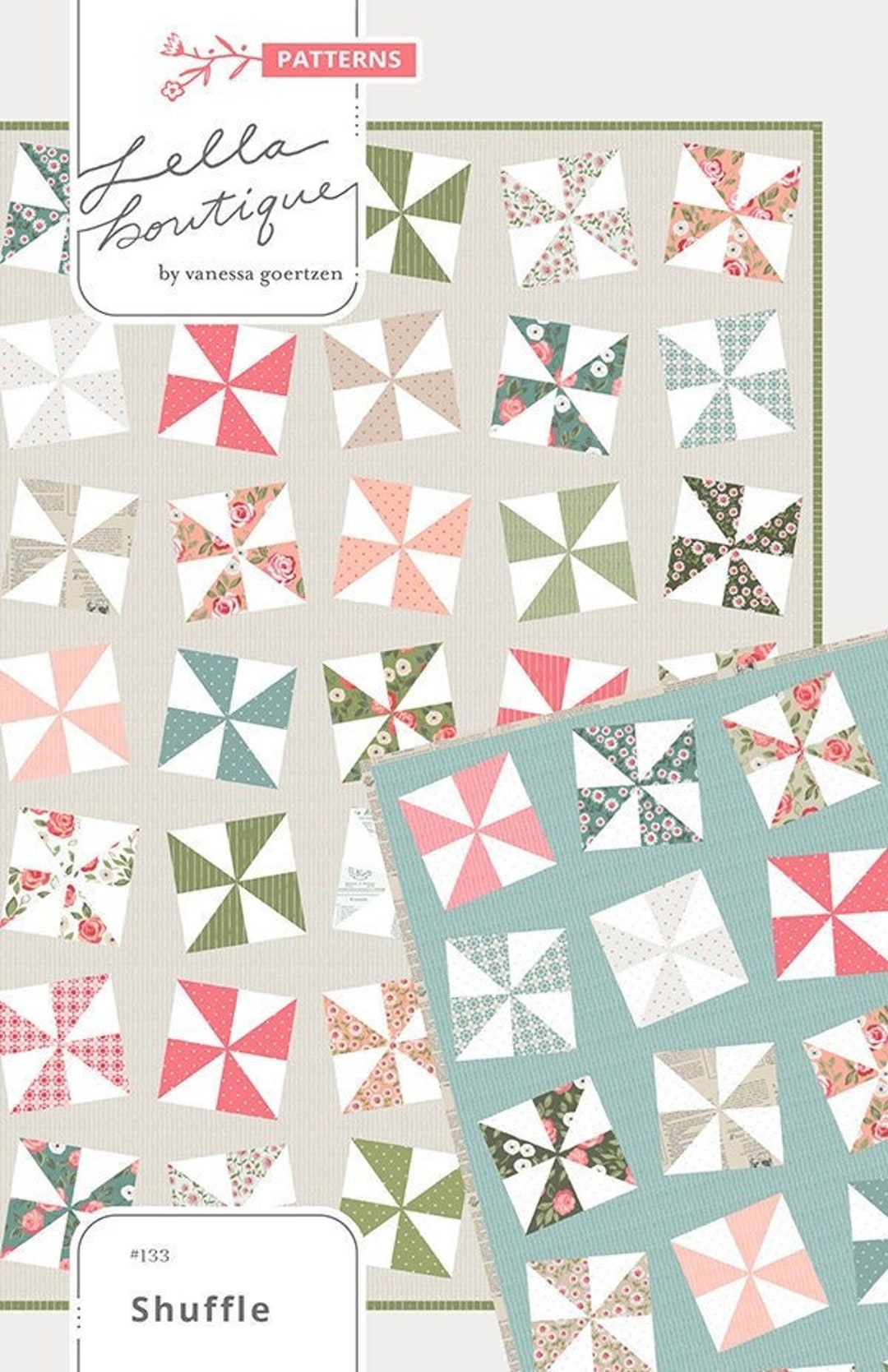 LAST CALL Shuffle Quilt Pattern, Lella Boutique LB 133, Charm Pack ...