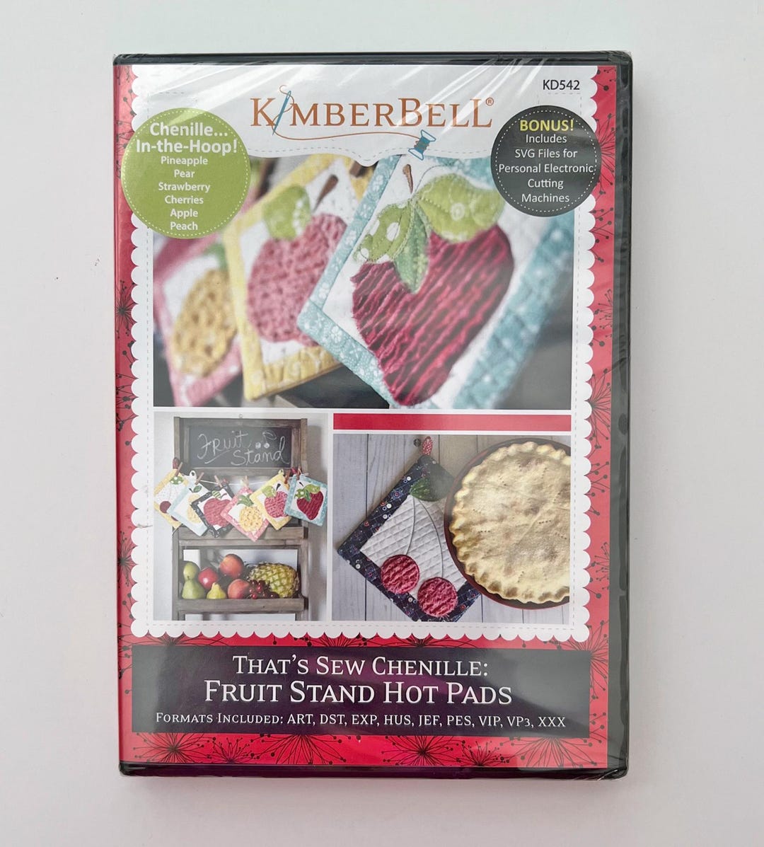 DESTASH That's Sew Chenille Fruit Stand Hot Pads in the Hoop Embroidery ...