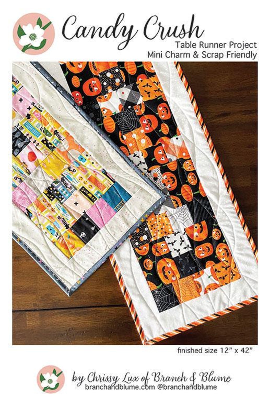 Candy Crush Table Runner Quilt Pattern, Branch and Blume BNB2201, 2.5 ...