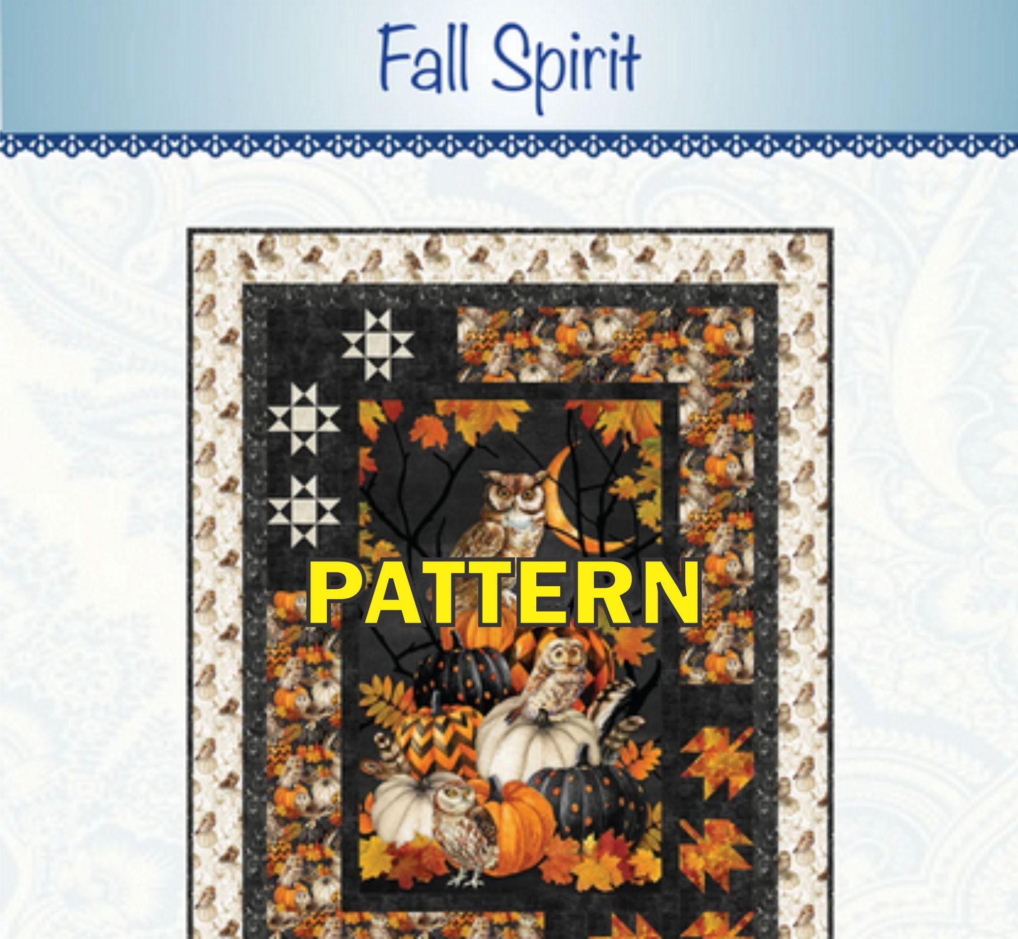 Fall Spirit Panel Frame Quilt PATTERN, Bound to Be Quilting BTBQ576 ...