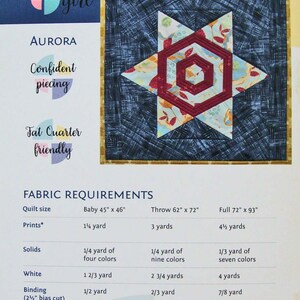 Aurora Quilt Pattern CG1703 FQ Fat Quarter Yardage Friendly - Etsy