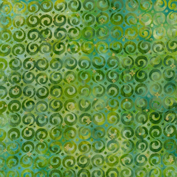 Green Batik Fabric - Etsy