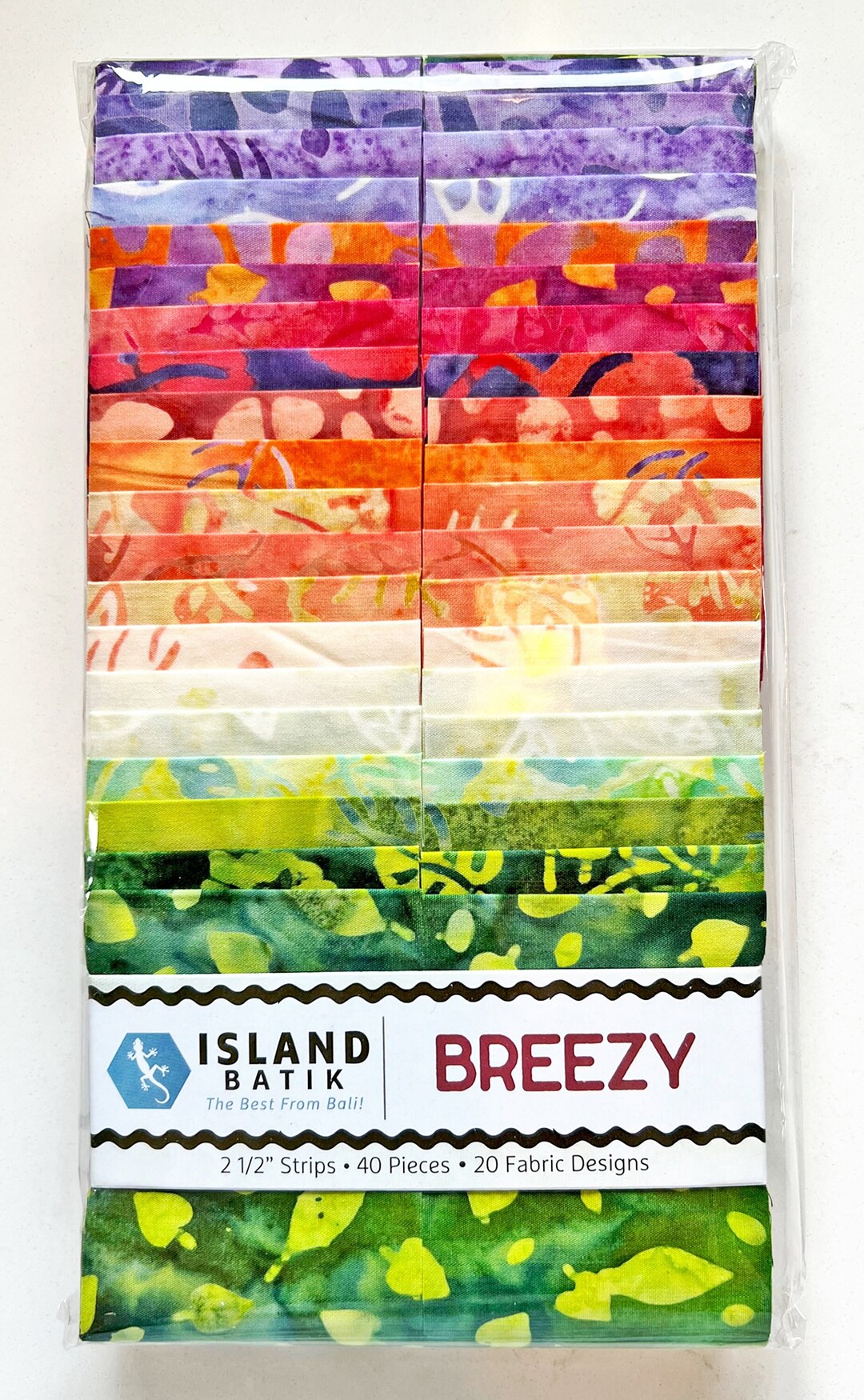 Island Batik Breezy Strip Pack, Batik Jelly Roll, 2.5 Inch Precut ...