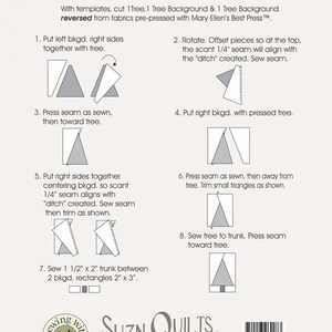 Suzn Quilts Mini Tree Template, SUZ486, Acrylic Triangle in a Square ...
