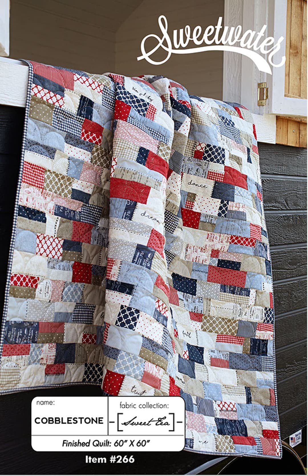 Cobblestone Quilt Pattern, Sweetwater SW P266, Jelly Roll and Honey Bun ...