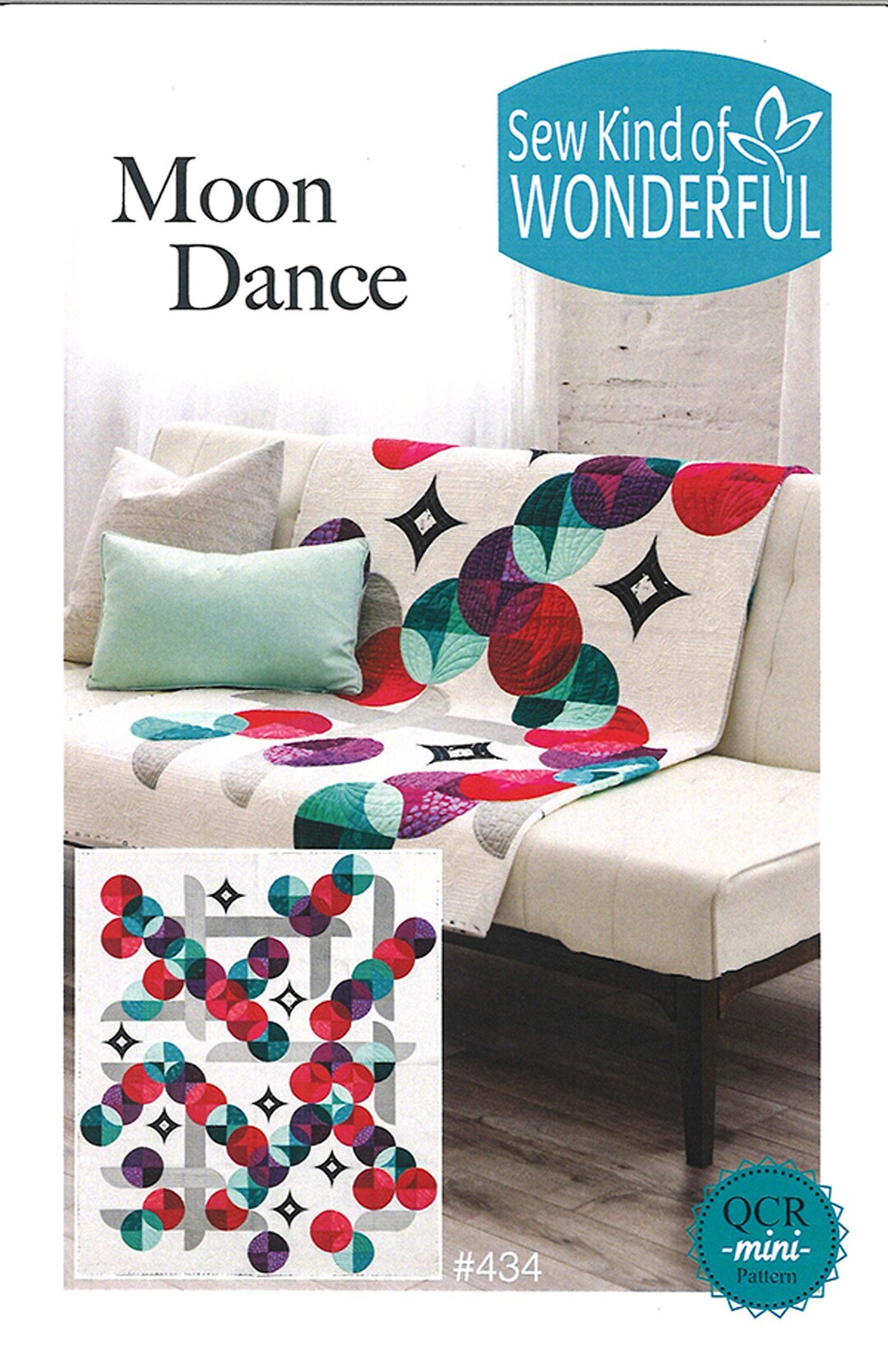 Moon Dance Quilt Pattern, Sew Kind of Wonderful SKW434, Modern Curved ...