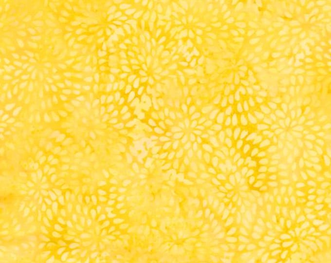 Batik Basics - Yellow Ogee Petal Batik Fabric, Island Batik BE32-C1 ...