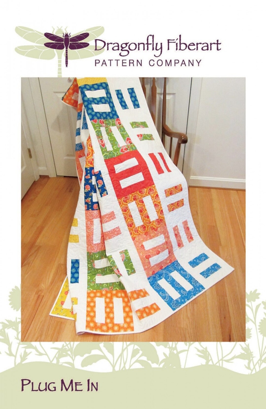 LAST CALL Plug Me in Quilt Pattern, Dragonfly Fiberart DFQ-30, Jelly ...