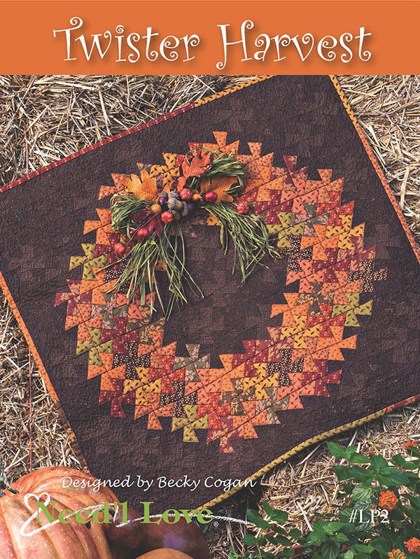 Twister Harvest Quilt Pattern, Need'l Love LP2, Fall Autumn Quilted Wall Hanging Pattern, Tiny ...