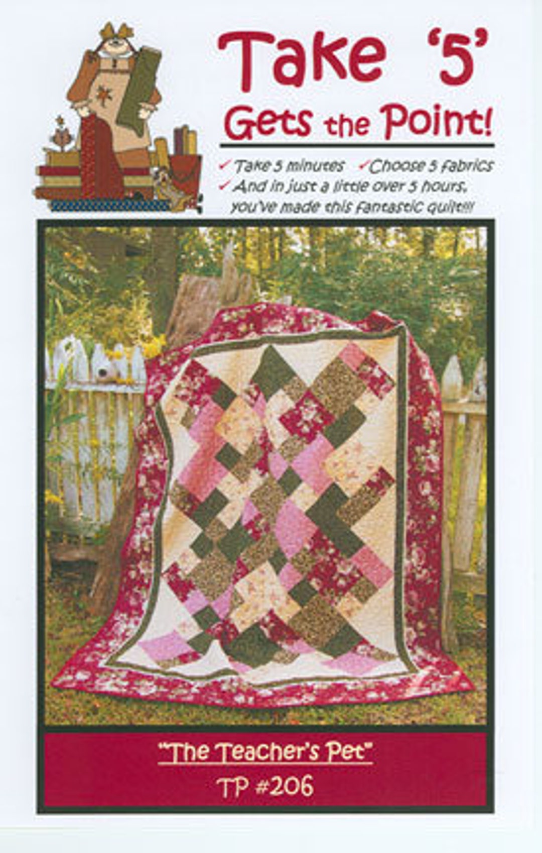 Take 5 Gets the Point Quilt Pattern TP206, Yardage Friendly Beginner ...