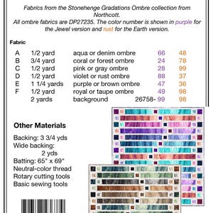 Staggered Strips Quilt Pattern, Pine Tree Country Quilts PTN3334, Ombre ...