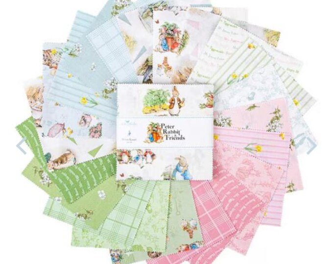 Peter Rabbit and Friends 5" Stacker, Riley Blake 5-15860-42, 5" Precut ...