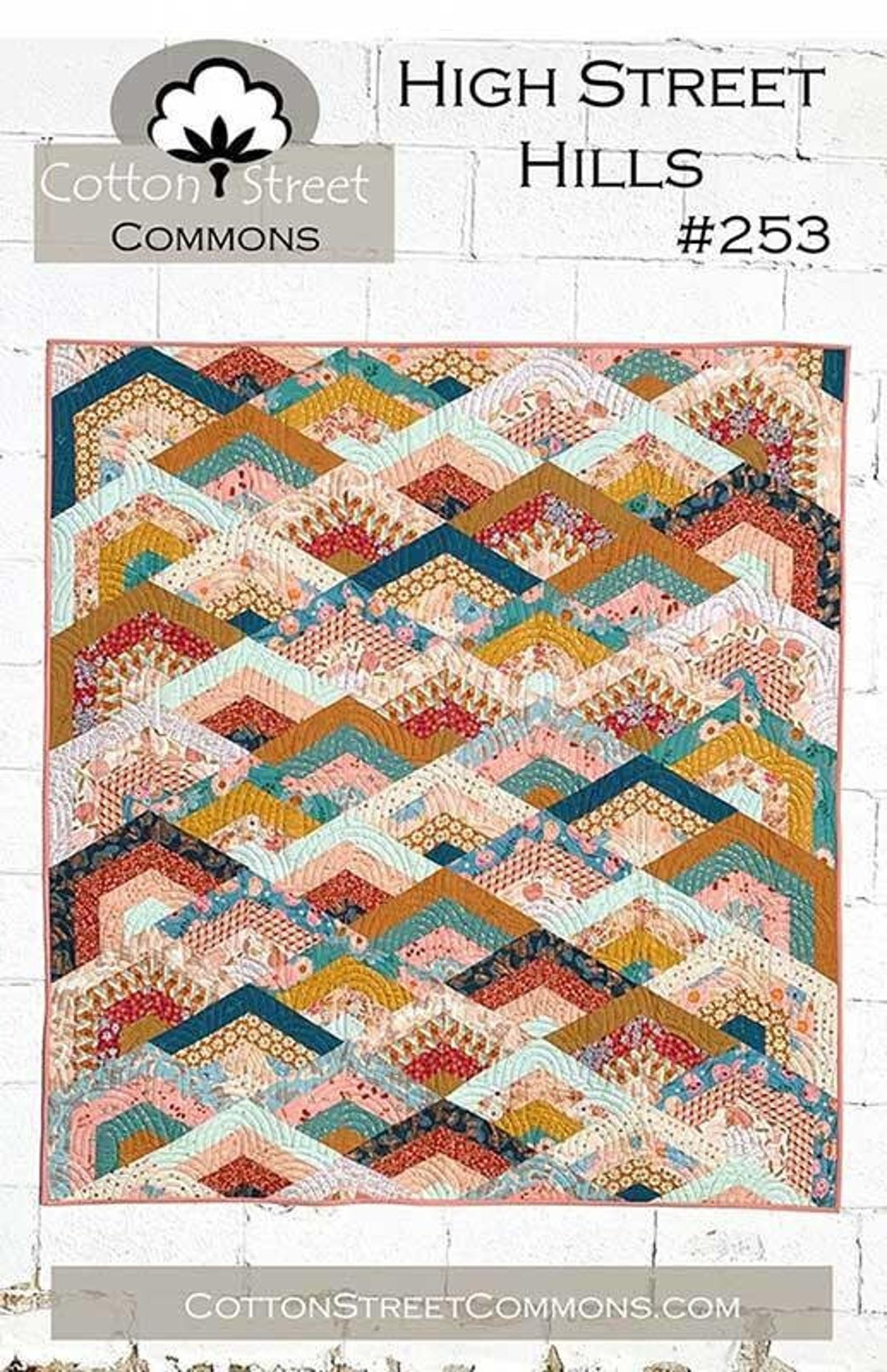 High Street Hills Quilt Pattern, Cotton Street Commons CSC253, Fat ...