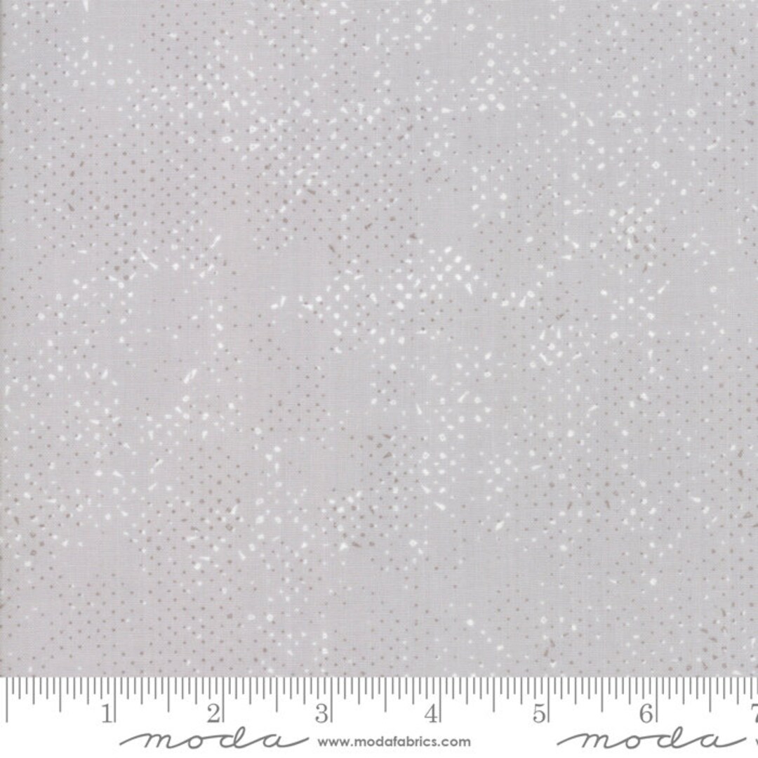 REMNANT 28 of Light Grey Tonal Fabric, Moda 1660 87, Zen Chic Spotted ...