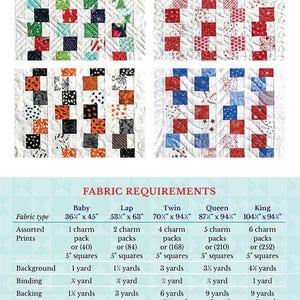 Charming Stacks Quilt Pattern, Sterling Quilt Co SQC011, Charm Pack ...