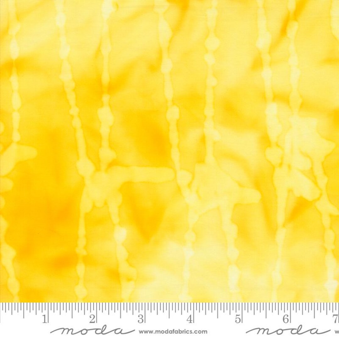 Echo Batiks - Yellow Batik Fabric, Moda 4369 22 Lemon, Yellow Tonal ...
