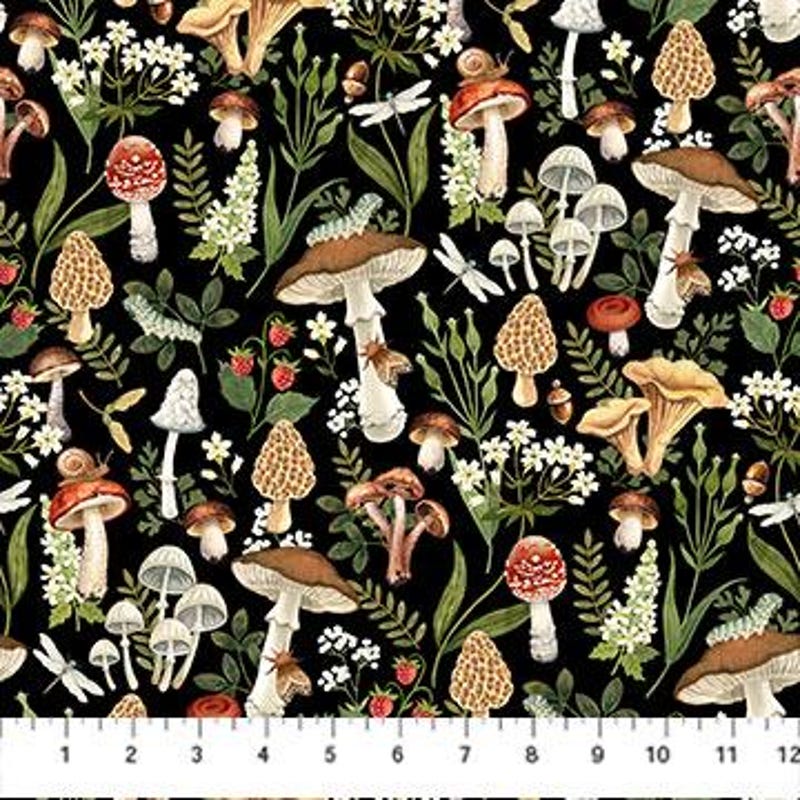 Mushroom Fabric - Etsy