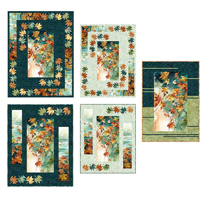 Autumn Blaze Panel Frame Quilt PATTERN, Patti's Patchwork PC323 PTN3455 ...