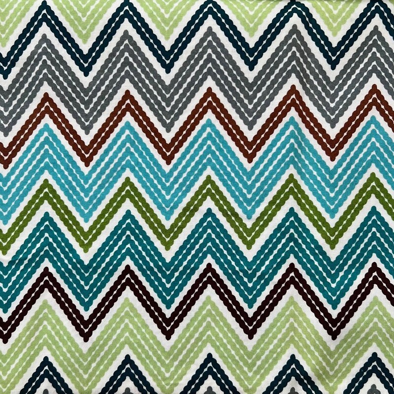 Blue Chevron Fabric - Etsy