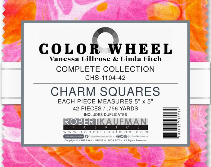 LAST CALL Color Wheel Charm Squares, Robert Kaufman CHS-1104-42, 5 Inch ...