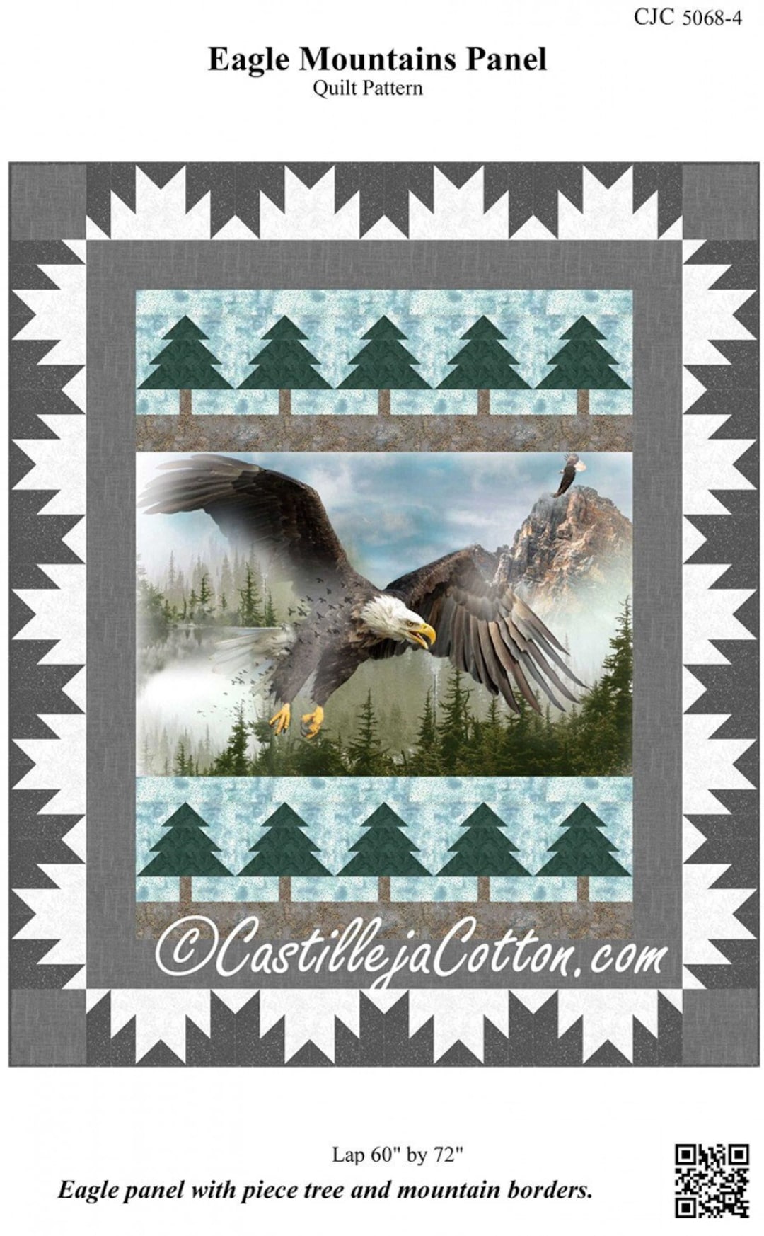 Eagle Mountain Panel Frame Quilt Pattern, Castilleja Cotton CJC-50684 ...