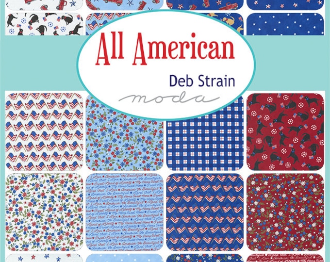 All American Charm Pack, Moda 56020PP, 5" Inch Precut Fabric Squares ...