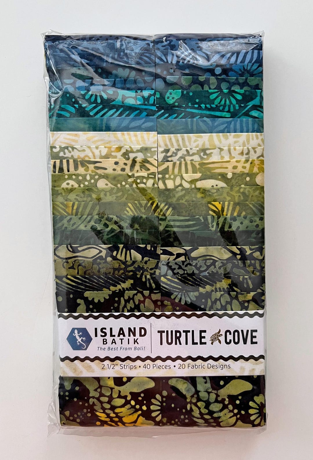 Turtle Cove Strip Pack, Island Batik, Batik Jelly Roll, 2.5" Precut ...
