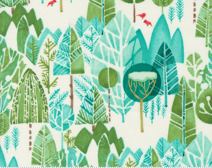 Winterly - Cream Winter Landscape and Nature Fabric, Moda 48762 11 ...